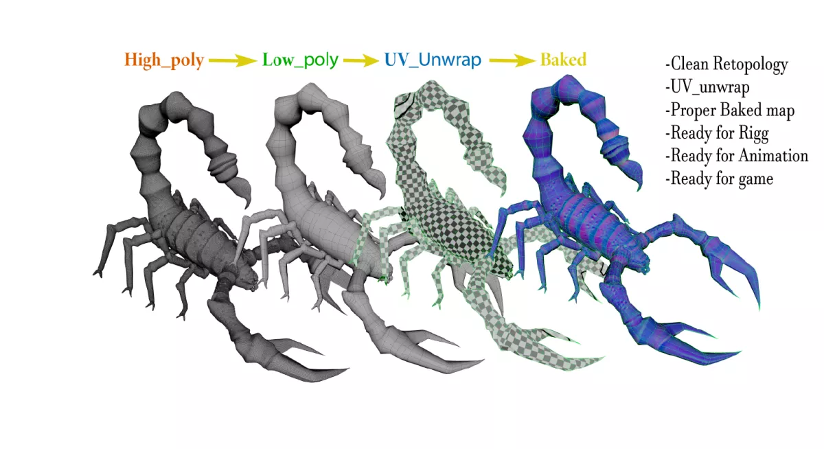 3D Model Retopology Expert: Optimize Your High Poly Models | Xp Freelancer